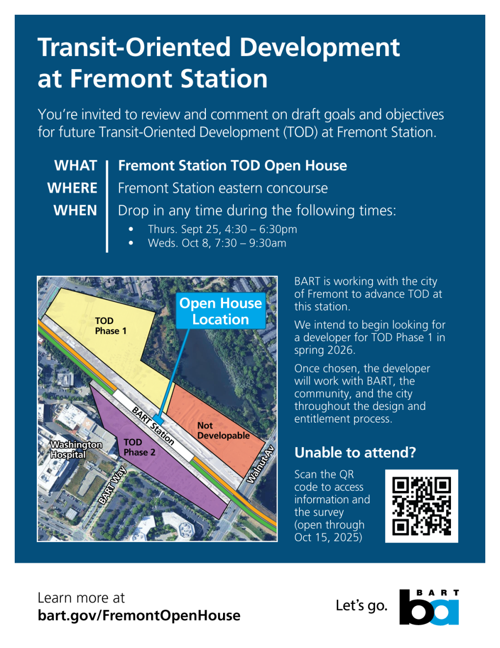 BART hosting open house on 10/8/25 about potential Transit-Oriented Development at Fremont ...